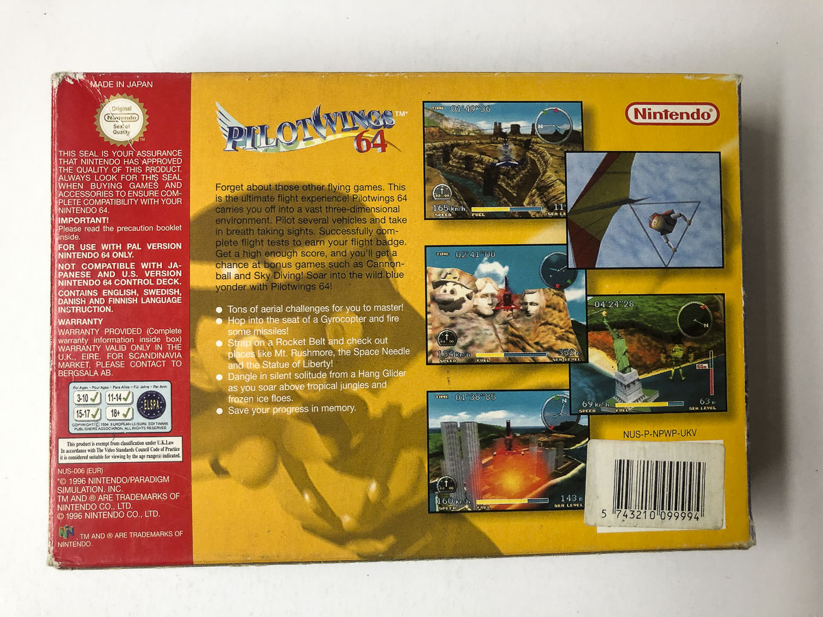 Pilot Wings 64(N64: Spil i original emballage) – Nintendopusheren