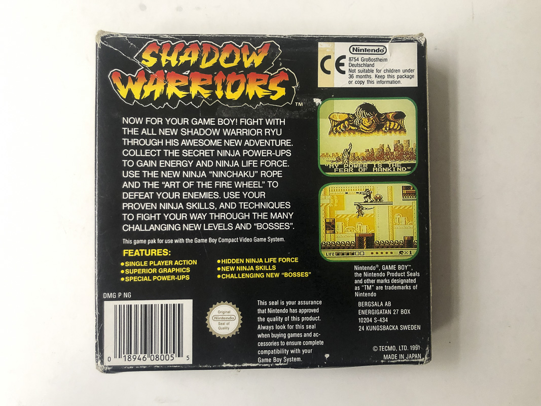 Shadow Warriors(GB Classic Original emballage) # 26 – Nintendopusheren