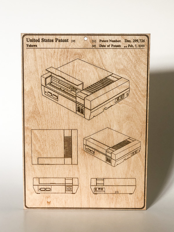 Patenttegning: Nintendo 8. Bit. Lasercut. – Nintendopusheren