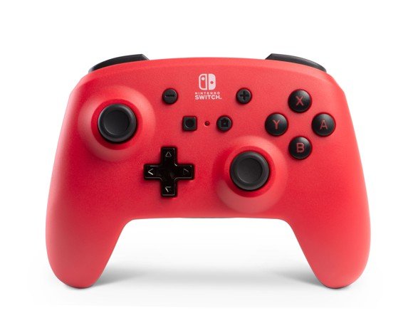 PowerA Wireless Controller – Red (Switch) – Nintendopusheren
