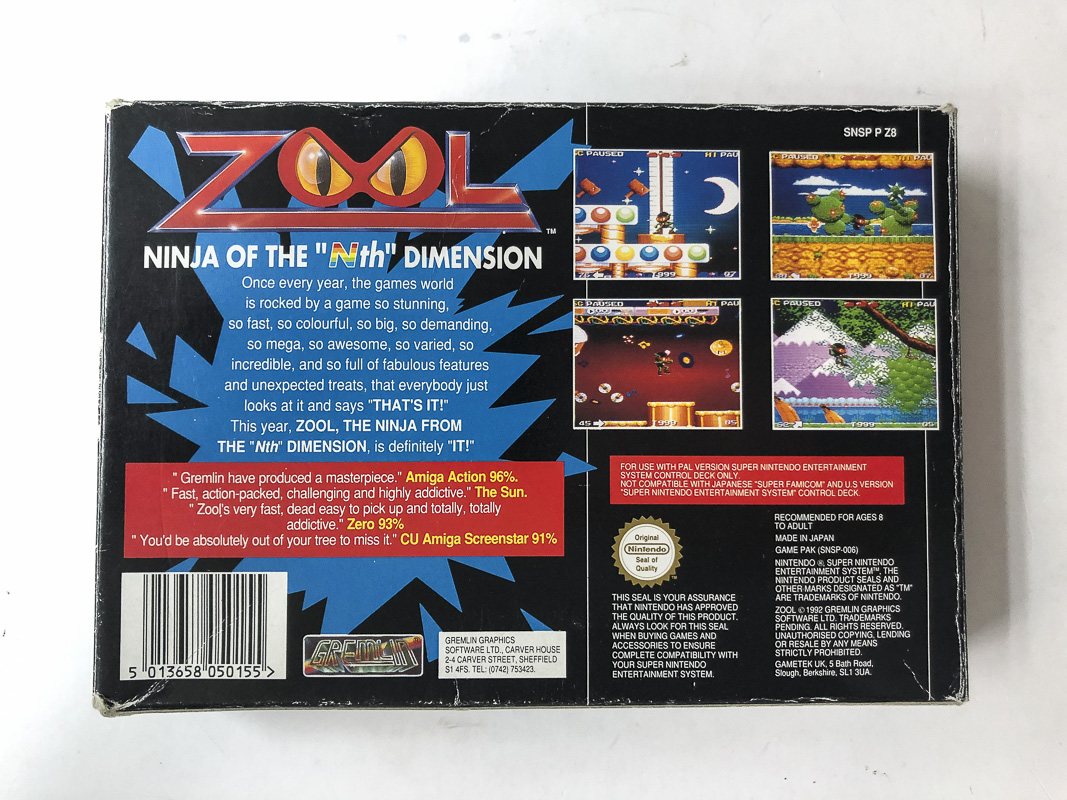 Zool (SNES: Spil i original emballage) #89 – Nintendopusheren