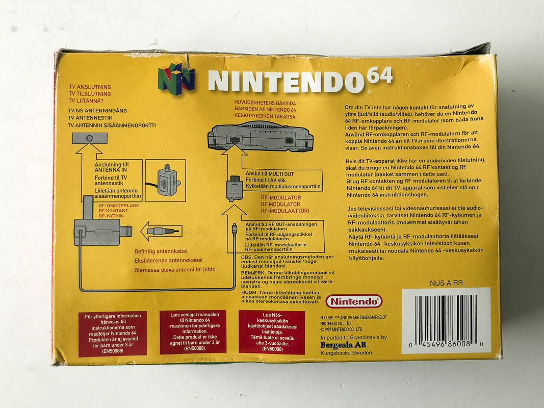 RF Switch – RF Modulator (N64 i original emballage) – Nintendopusheren