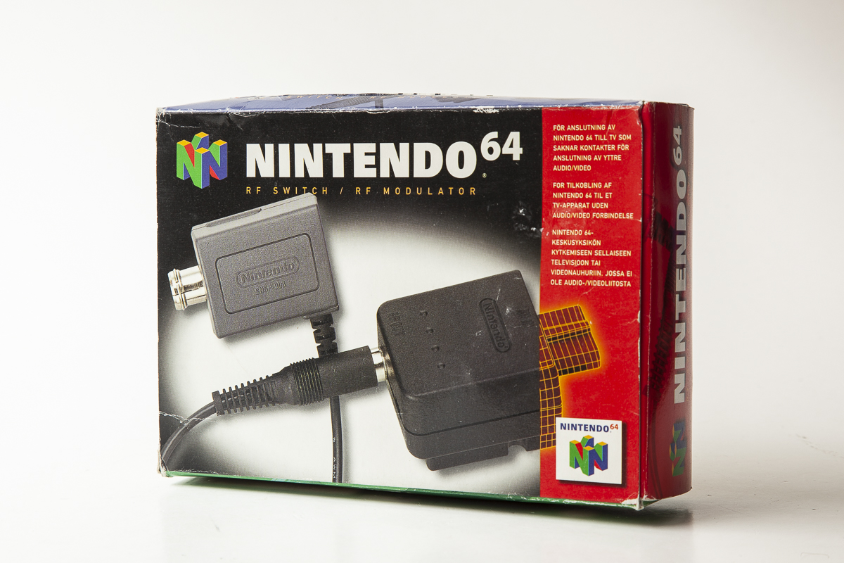 RF Switch – RF Modulator (N64 i original emballage) – Nintendopusheren