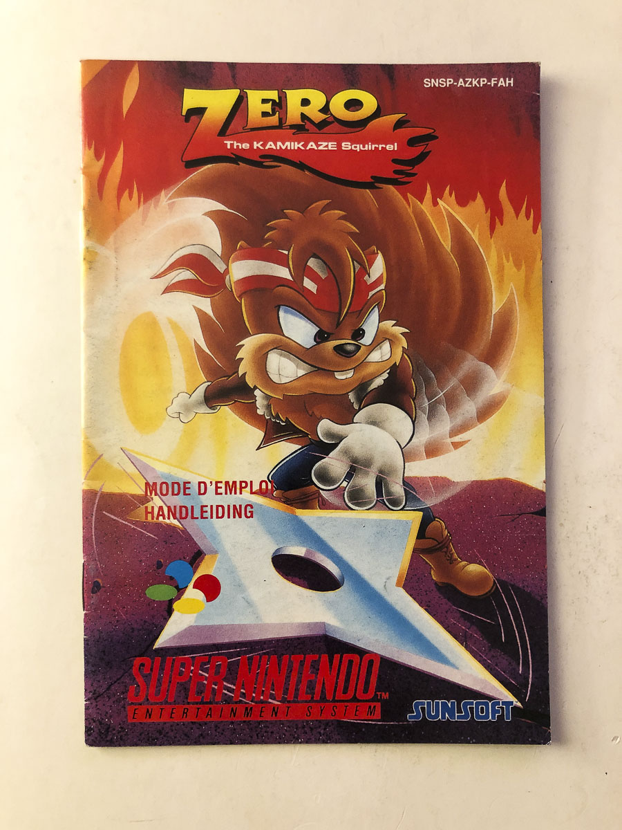 Zero The Kamikaze Squirrel (SNES Manual) #82 – Nintendopusheren