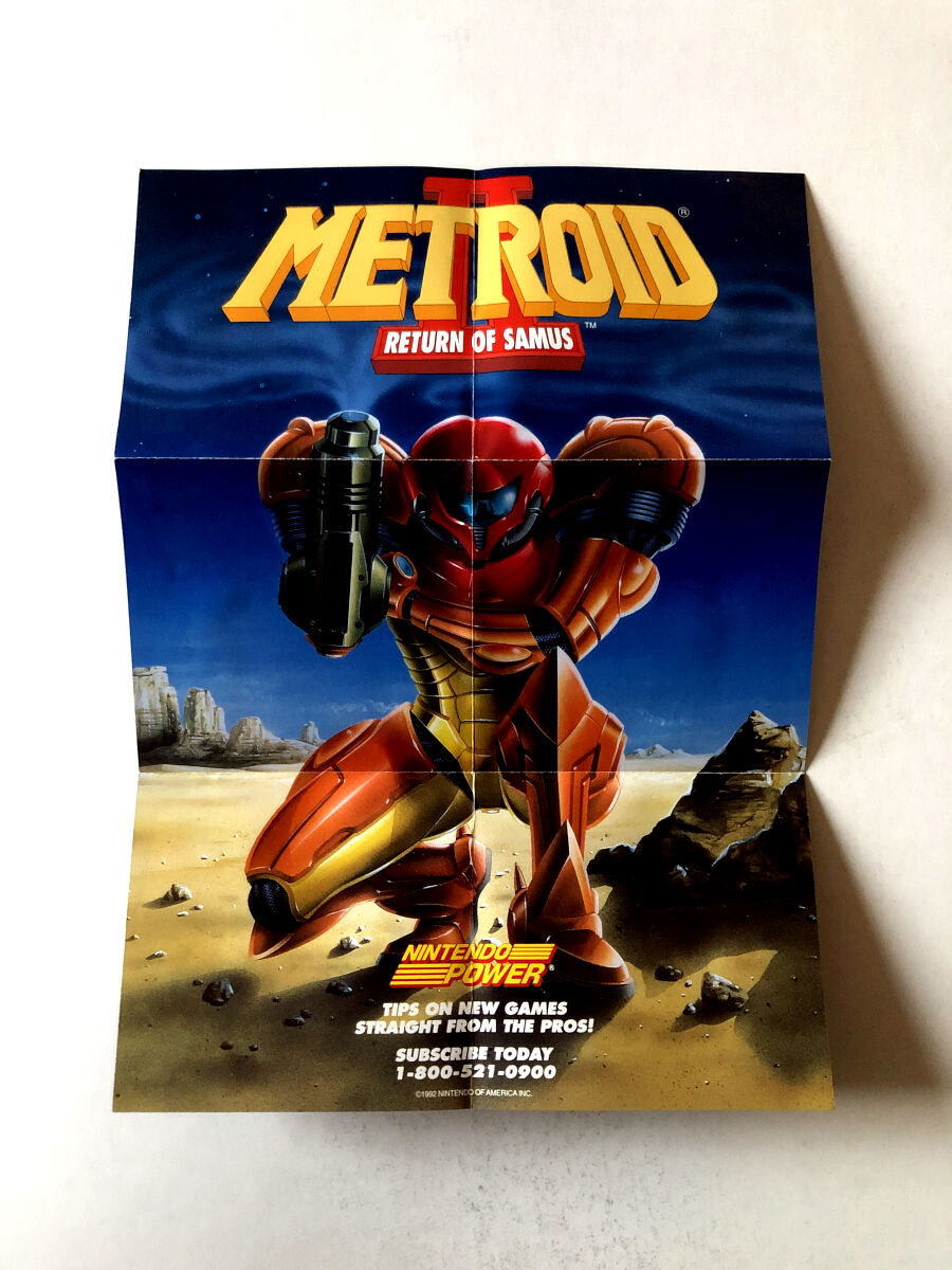 2 sidet plakat, Metroid 2 og Gameboy (GB Classic Manual) #73 ...