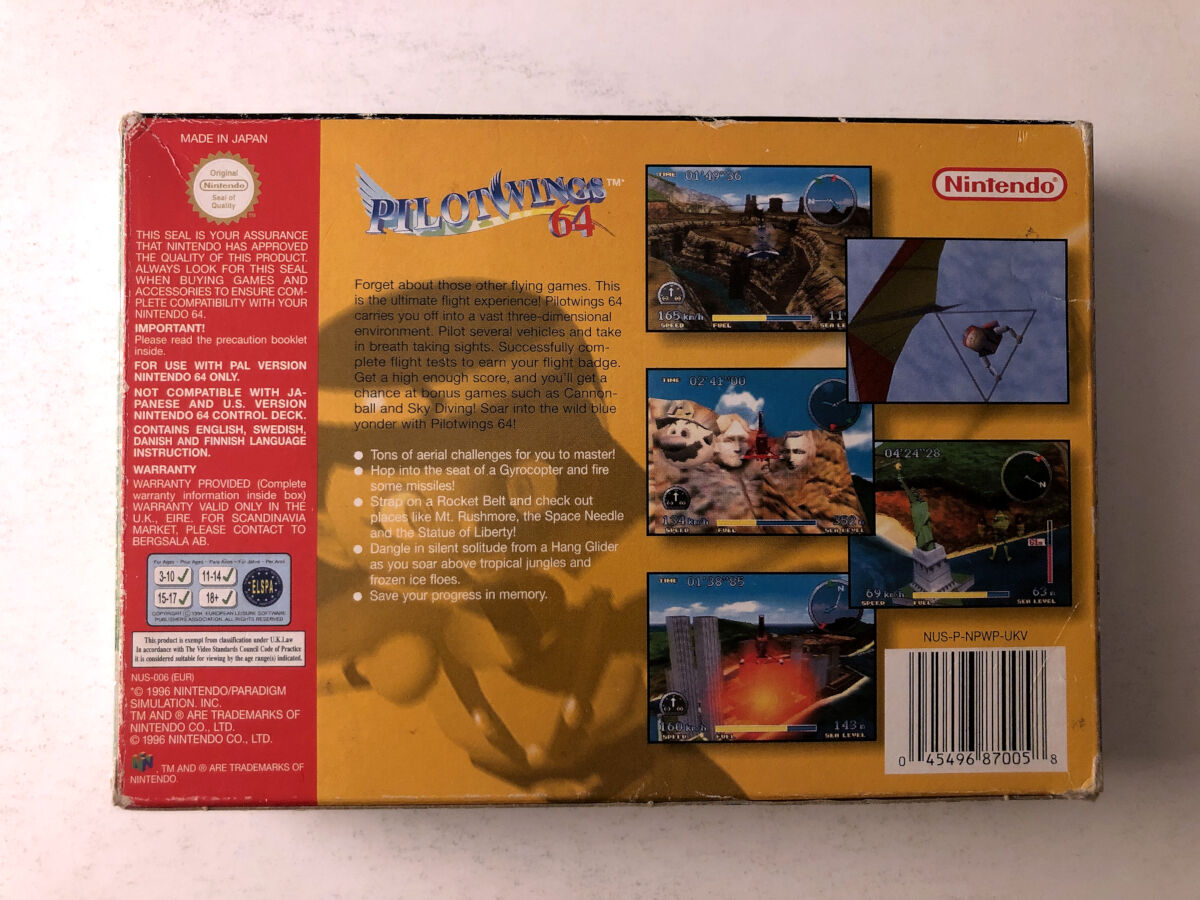 Pilot Wings (N64 i original emballage) #148 – Nintendopusheren