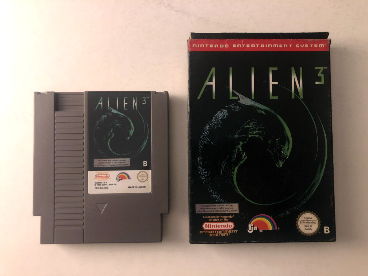 Alien 3 (NES i original emballage) #63(tysk kasse) – Nintendopusheren