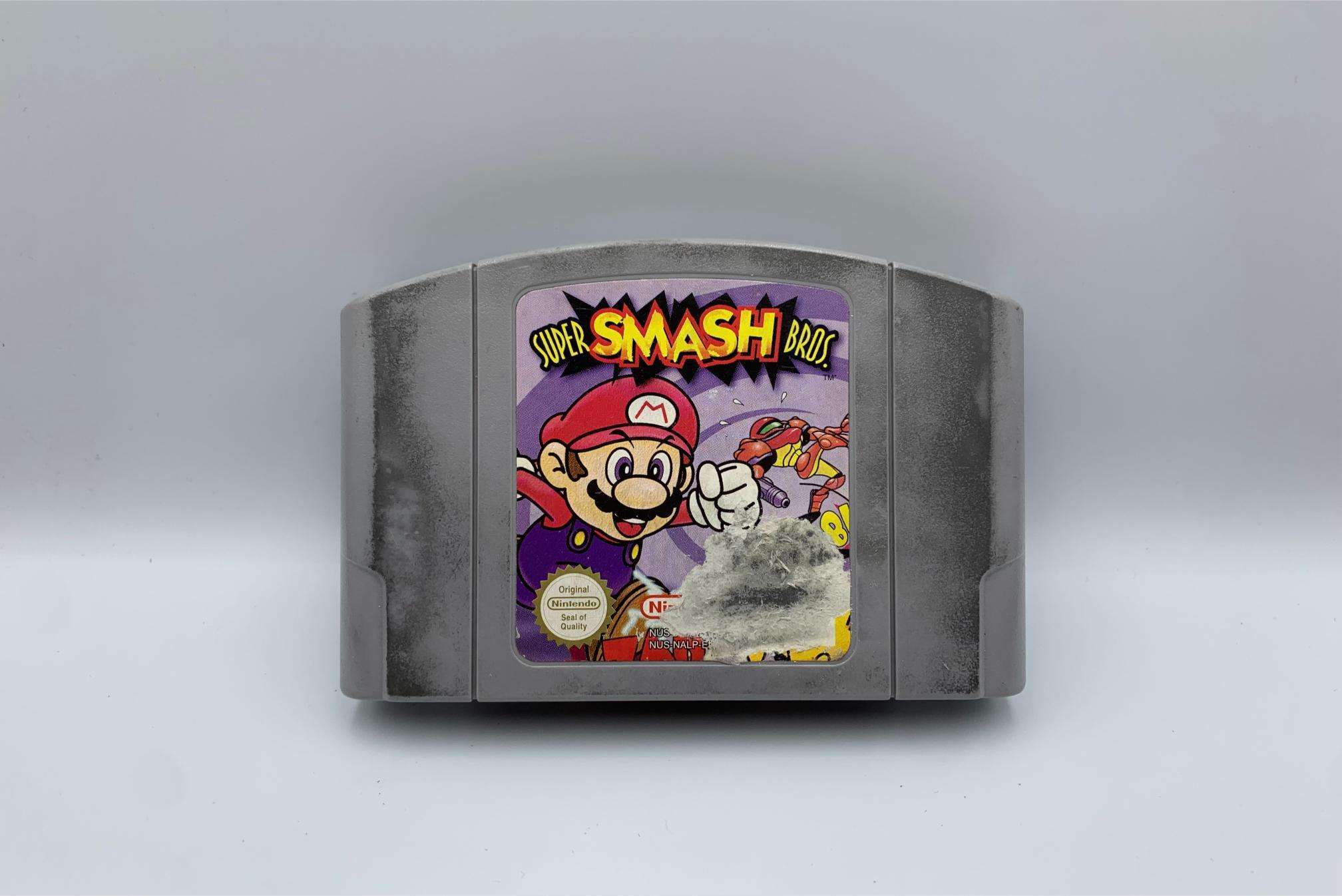Super Smash Bros.(N64: Løse spil)(grim label og cartridge ...