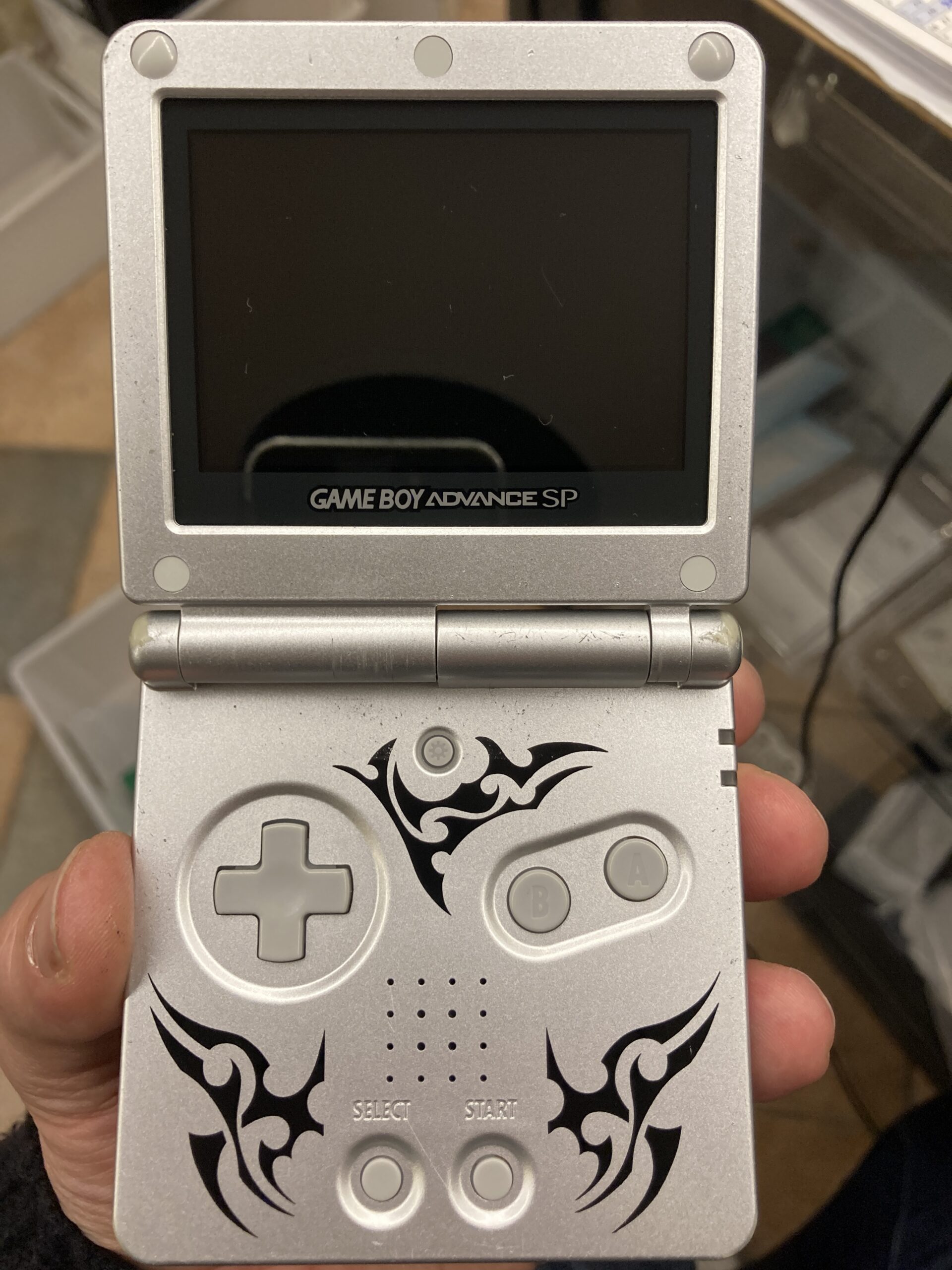 Gameboy Advance SP 101: Tribal inkl. oplader #3 – Nintendopusheren